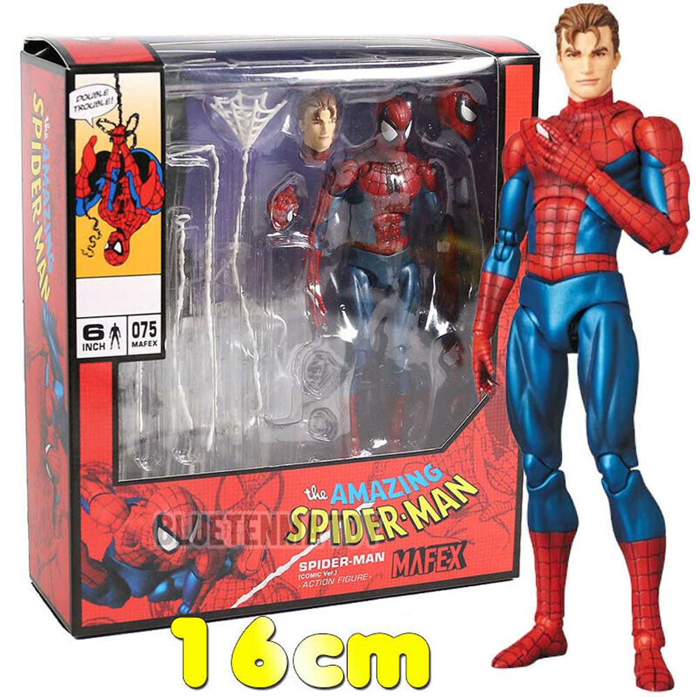 Marvel Spider Man Mafex 075 Comic Ver โมเดลตุ๊กตาของเล่นสําหรับเด็ก 16 ...