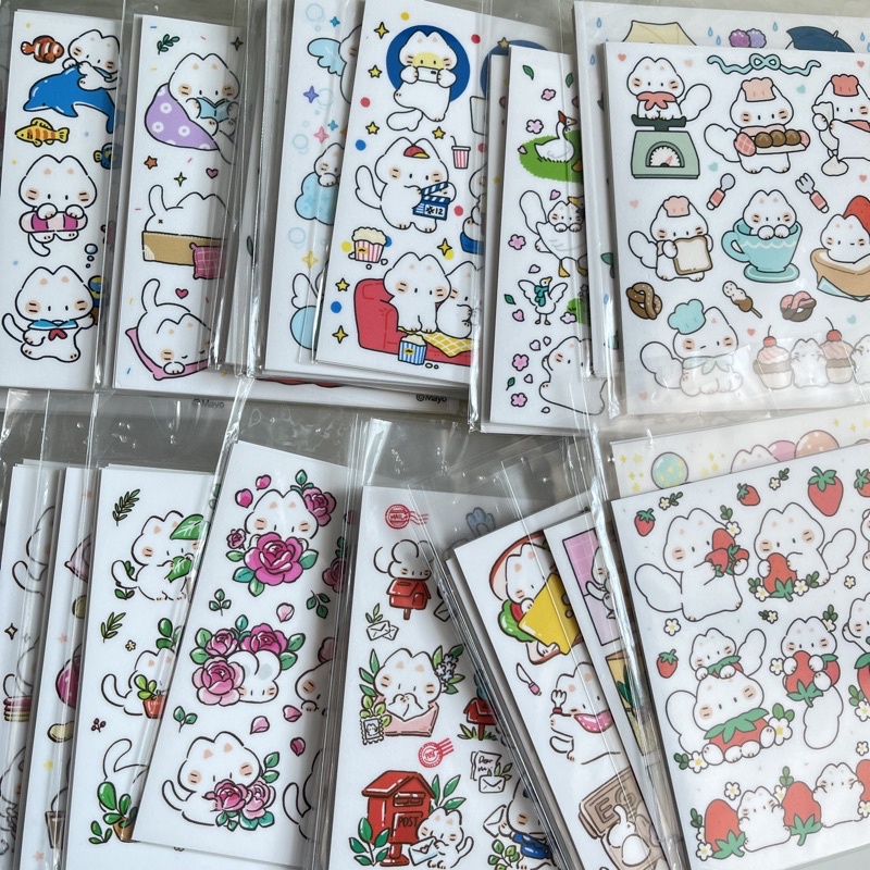 พร้อมส่ง 2•Mayo Cat Sticker [ไม่ไดคัท] | Shopee Thailand