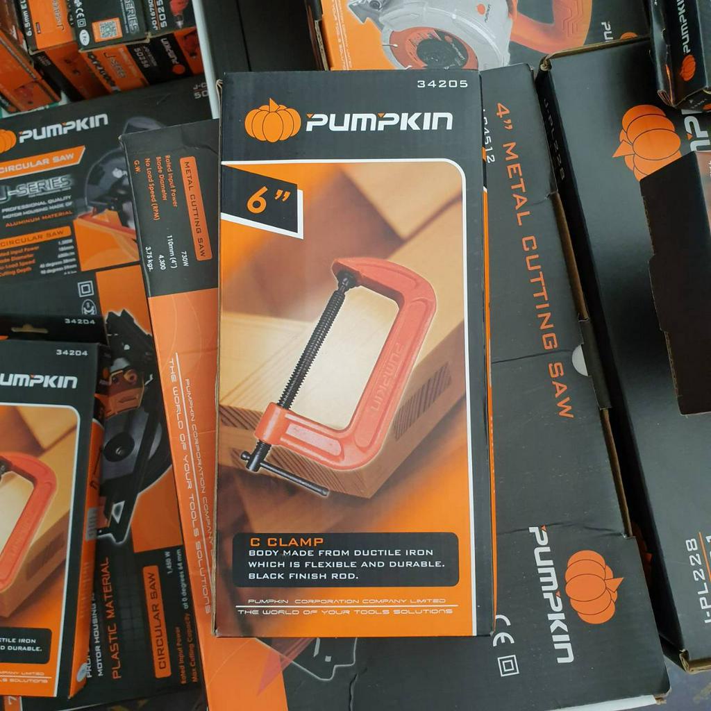 PUMPKIN C Clamp ปากกาจับงานตัวซี ขนาด 6 นิ้ว - 2 นิ้ว ปากกาจับชิ้นงาน ...