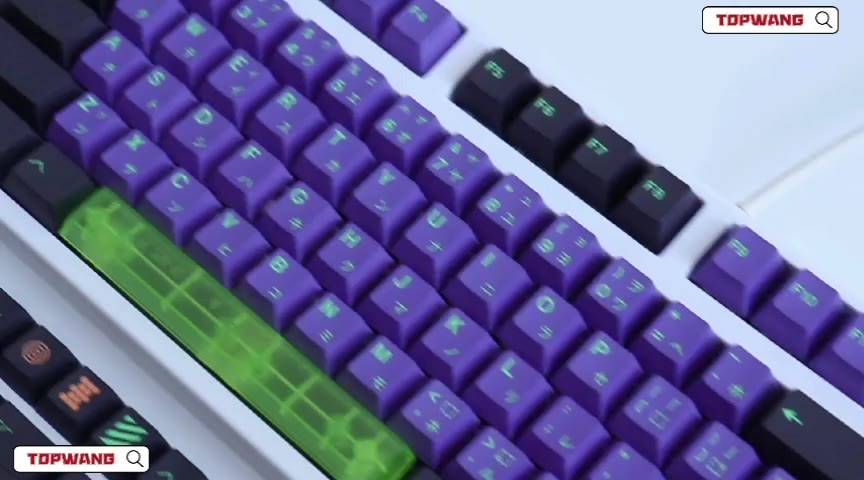 EVA Mecha-01 Keycap, 134 คีย์ PBT Keycaps Cherry Profile DYE-SUB ปุ่มกด ...