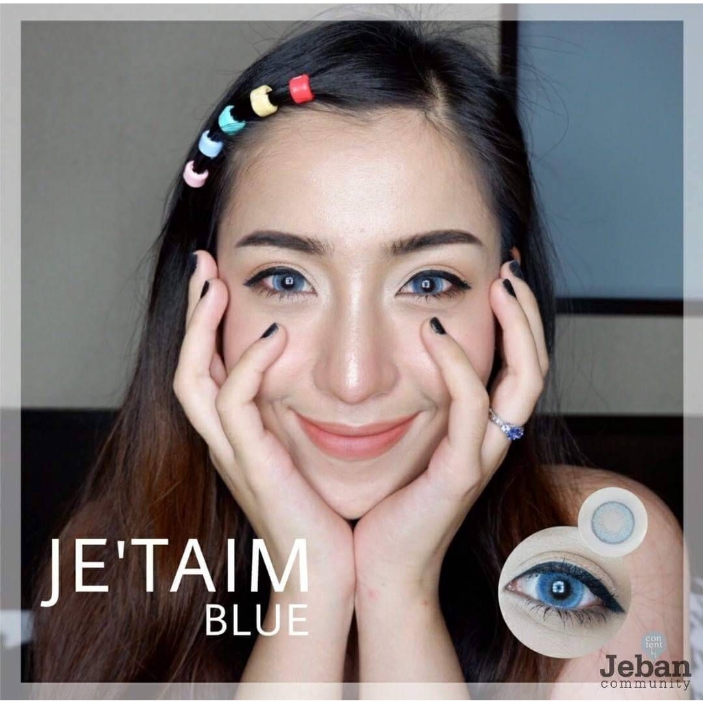 คอนแทคเลนส์ Kitty Kawaii Jetaime Blue ค่าสายตา 0.00 ถึง -5.00 | Shopee ...