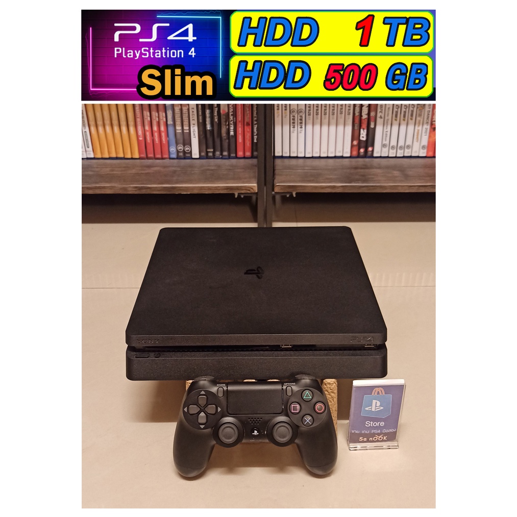 PS4 Console : Ps4 Slim (500GB/1TB) fw12.50 **ไม่มีกล่อง** | Shopee Thailand
