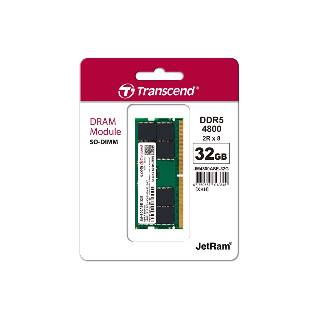 Transcend RAM-Memory DDR5-4800 SO-DIMM 32GB รับประกันตลอดอายุการใช้งาน-มีใบกำกับภาษี-JM4800ASE ...