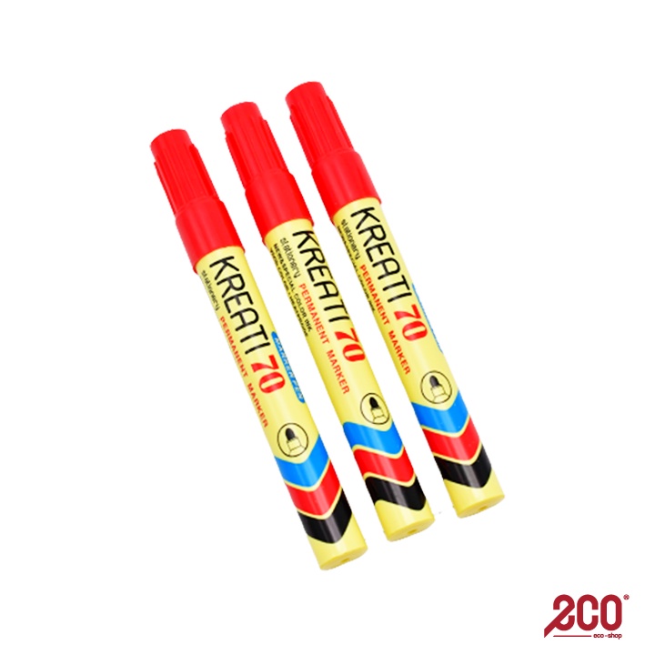 Kreati Red Permanent Marker (3 ชิ้น/แพ็ค) - L19 - 2167 - AD-L009-T03-18 ...