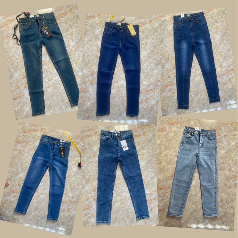 กางเกงยีนส์ ยีนส์ยืด ขาเดฟ เอวสูง jiranan nudie zara cps levi’s ...