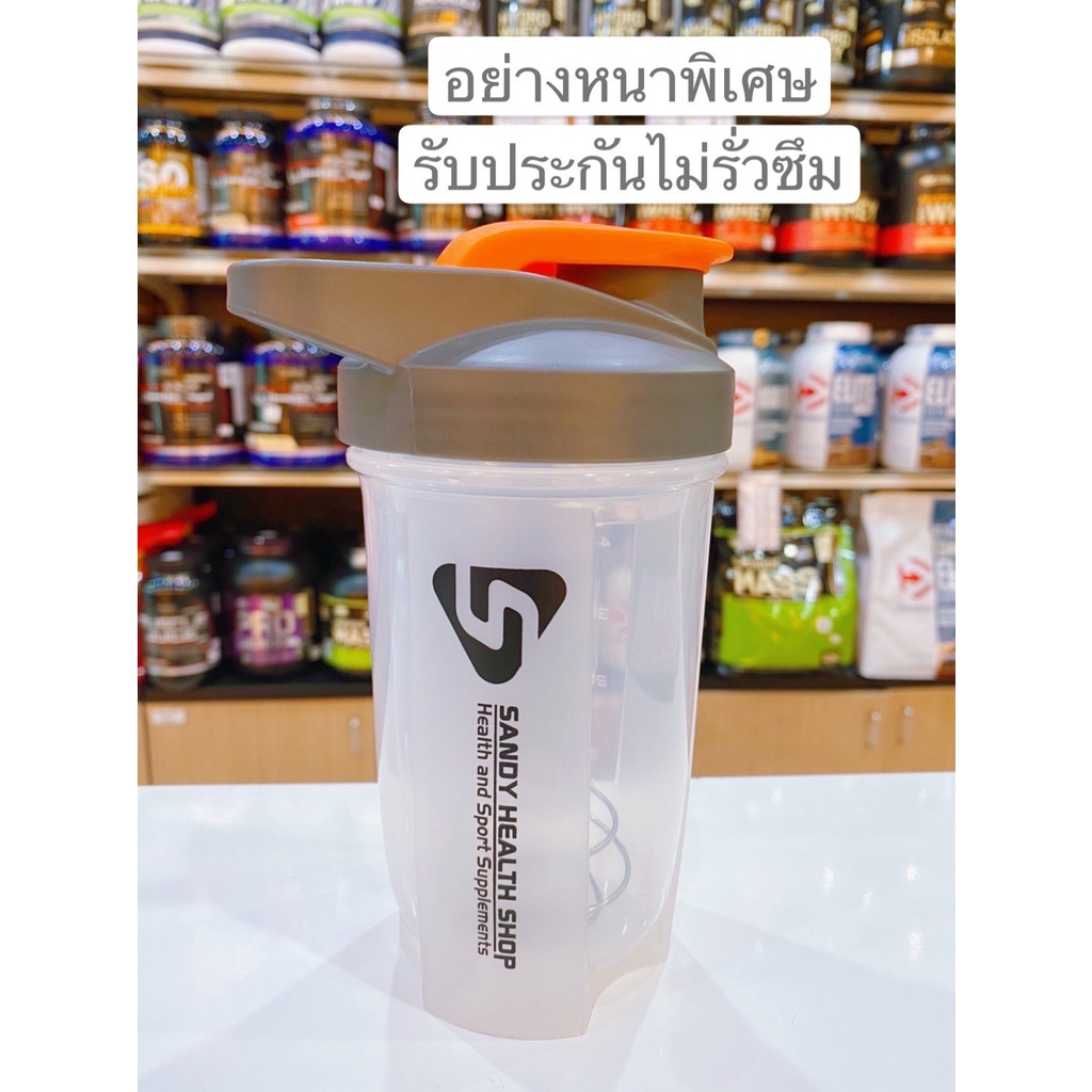 Sandy Shaker 500ml.(หนาพิเศษ)รับประกันไม่รั่วซึม แก้วเขย่าเวย์ แก้วเชกเวย์ เชกเกอร์ อย่างดี ขนาด ...