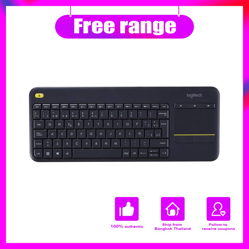 (Only English Letters)Genuine Logitech K400 Plus Wireless Touch TV ...