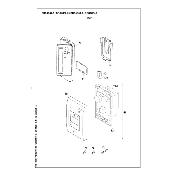 BRC4C64-9 อะไหล่ แอร์ DAIKIN รุ่น BRC4C64-9ชิ้นส่วน งานช่าง งานซ่อม ...