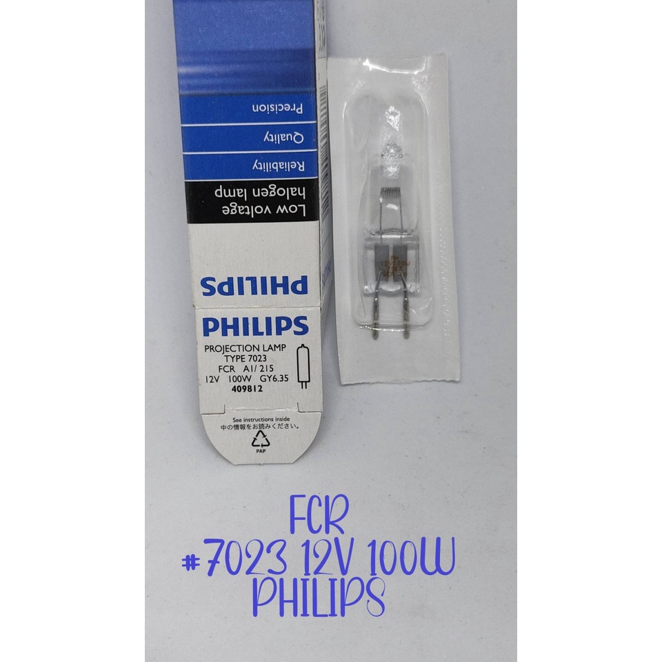 Projection Lamp #7023 FCR A1/215 12V 100W GY6.35 Philips | Shopee Thailand