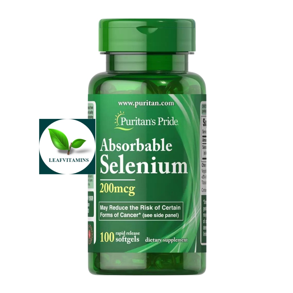 Puritan's Pride Selenium 200 mcg , Absorbable Selenium 200 mcg | Shopee ...
