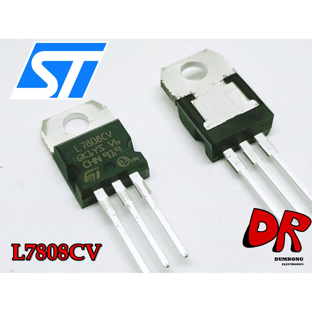 (5 ชิ้น) L7808CV 7808 STMicroelectronics เรกูเลเตอร์ Regulator แรงดัน ...