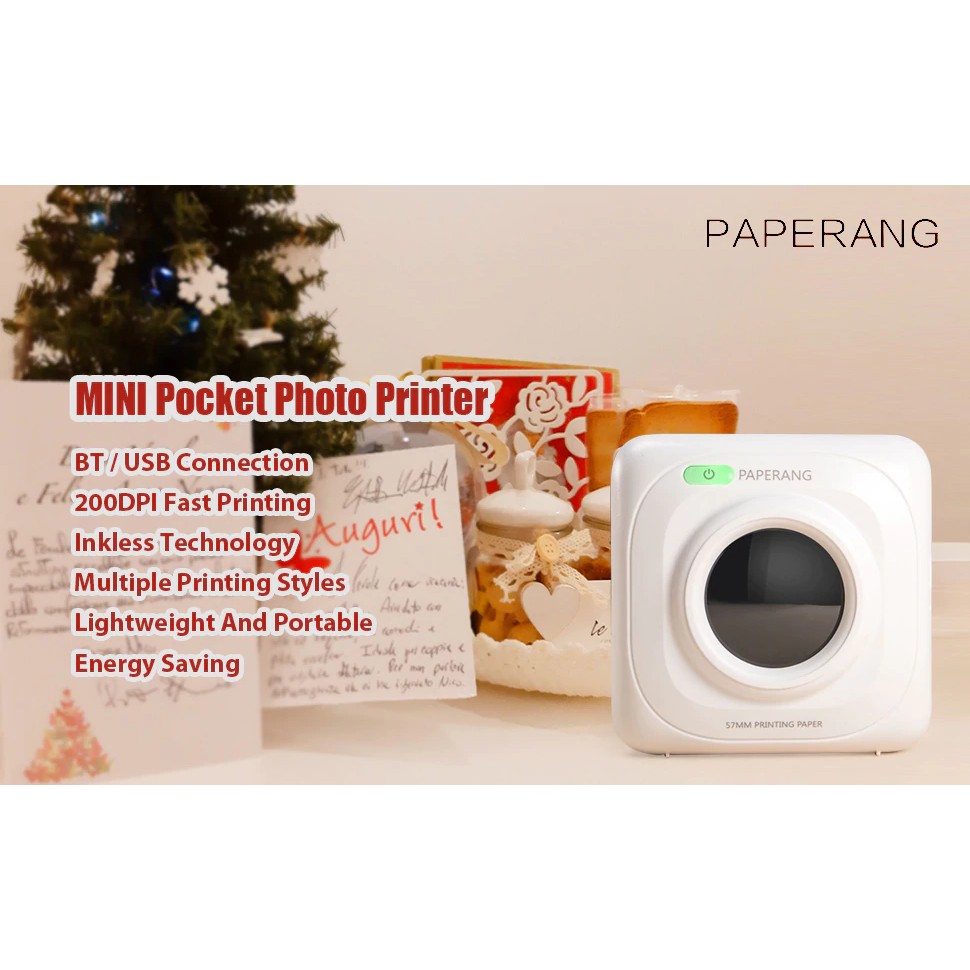 Paperang P1 ของแท้100% แถมกระดาษสติ๊กเกอร์3ม้วน เครื่องปริ้นเตอร์ ...