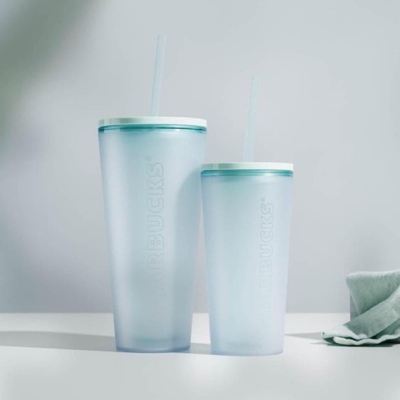 Starbucks New Essential Classic Series Matte White Mint Cold Cup 591ml ...