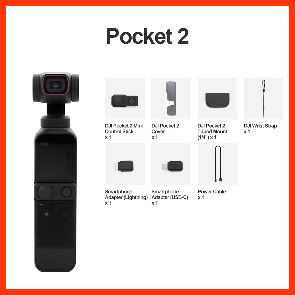 DJI Osmo Pocket 2 Handheld Gimbals Stabilized Camera Pocket-Sized 3 ...