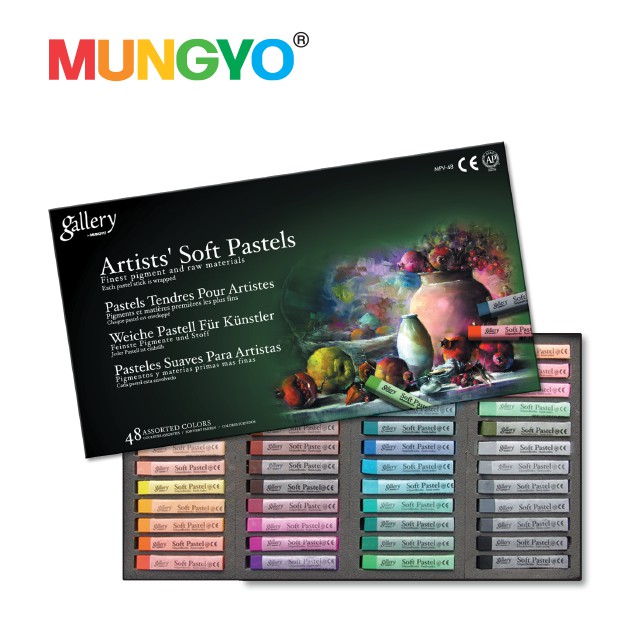 MUNGYO สีชอล์ค GALLERY SOFT 48 สี BASIC (SOFT PASTEL 48 AST COLOR SET ...