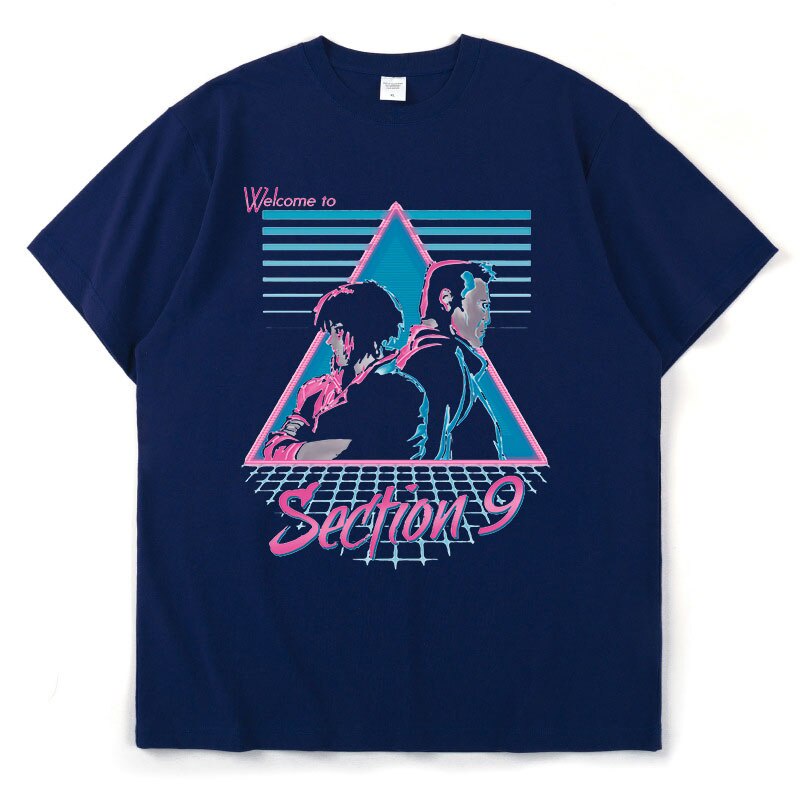 เสื้อผ้าผชเสื้อยืดแขนสั้น ผ้าฝ้าย พิมพ์ลายอนิเมะ Ghost In The Shell ...