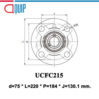 UCFC215 UBC ตลับลูกปืนตุ๊กตา Bearing Units UCFC 215 ( เพลา 75 มม. ) | Shopee Thailand