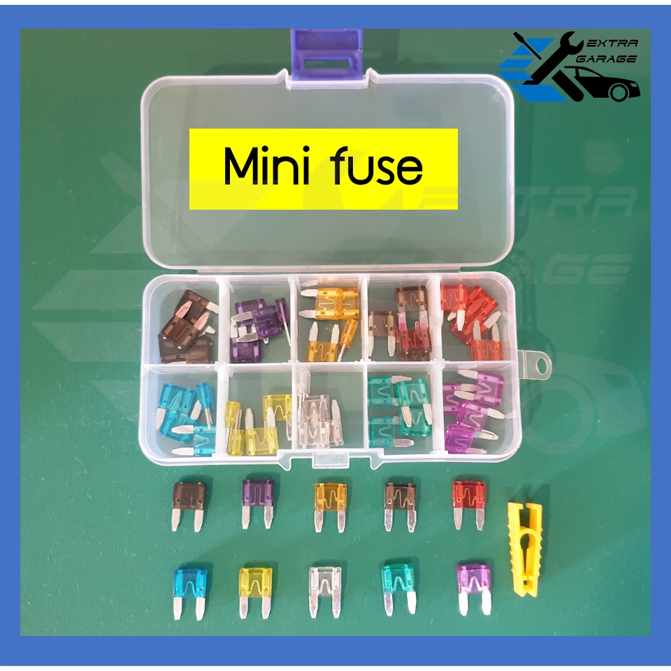 ฟิวส์รถยนต์ 50ตัว Micro fuse/Micro2 fuse/Mini fuse/Regular fuse 2A/3A ...