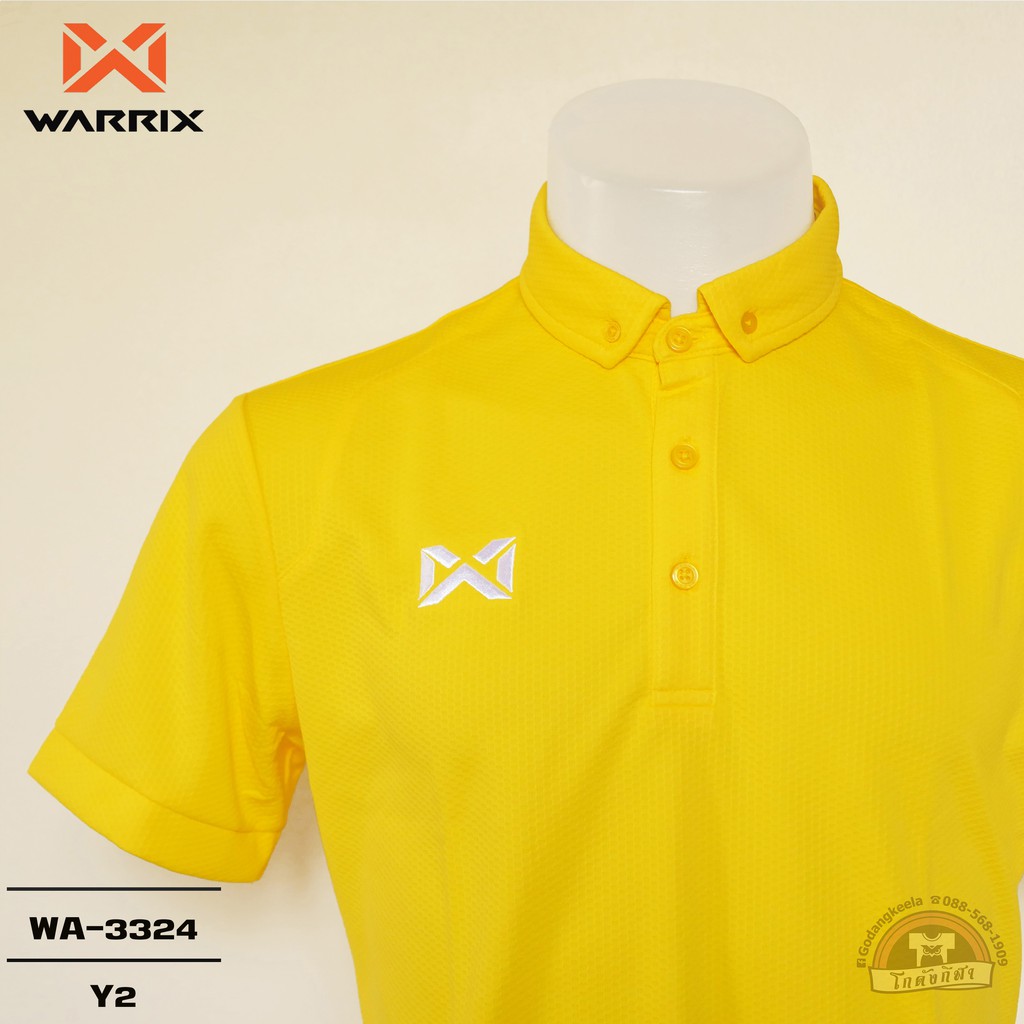 WARRIX เสื้อโปโล รุ่น bubble WA-3324 WA-PLA024 สีเหลืองอ่อน Y2 วาริกซ์ วอริกซ์ ของแท้ 100% ...