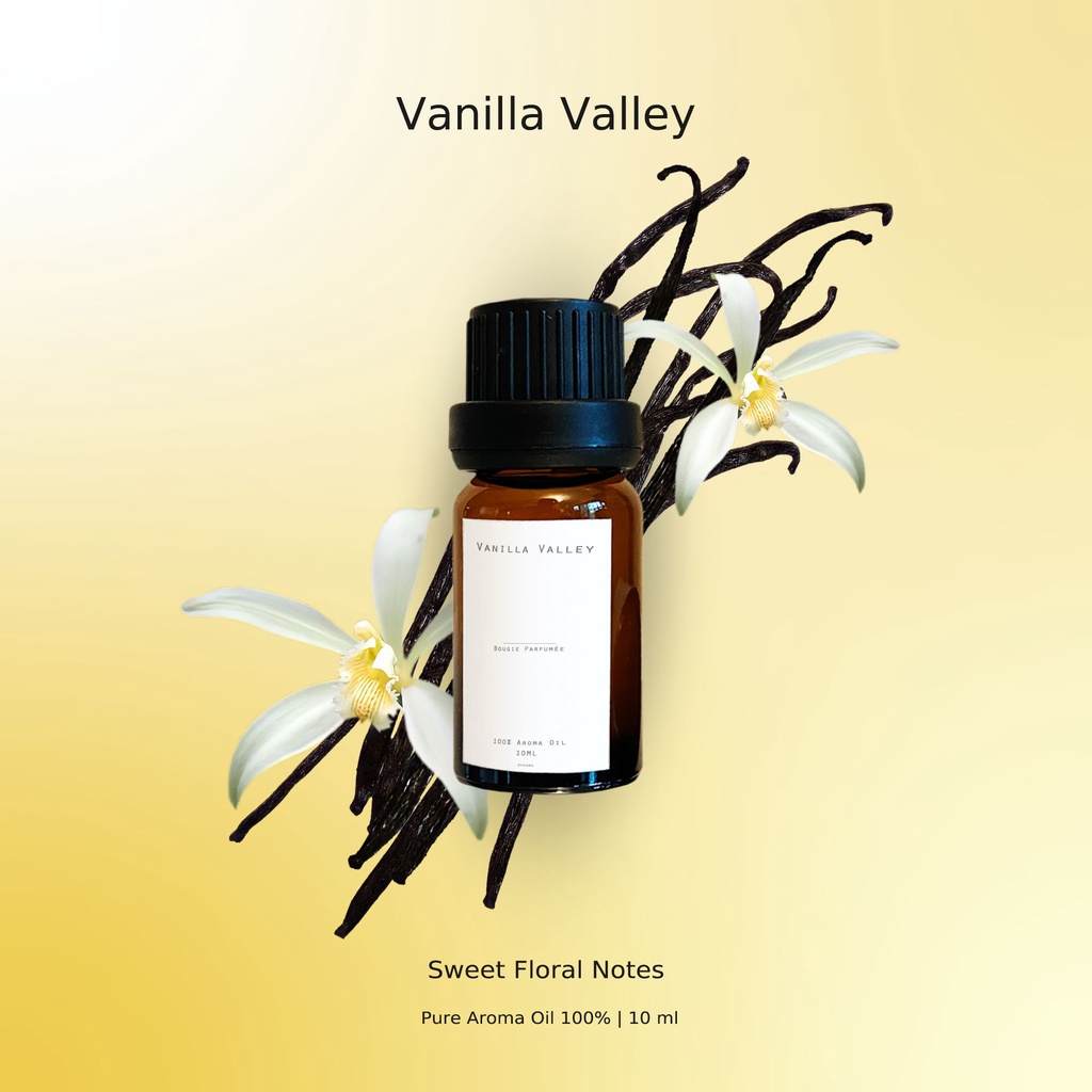 น้ำมันหอมระเหย 100% กลิ่น Vanilla Valley ขนาด 10ml 1ขวด Pure Aroma Oil ...