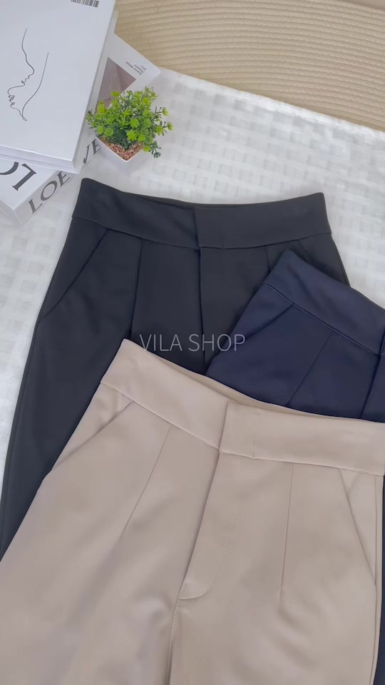 TM16 กางเกงขากระบอกเล็ก ทรงใส่ทำงาน งานตัด VILA | Shopee Thailand