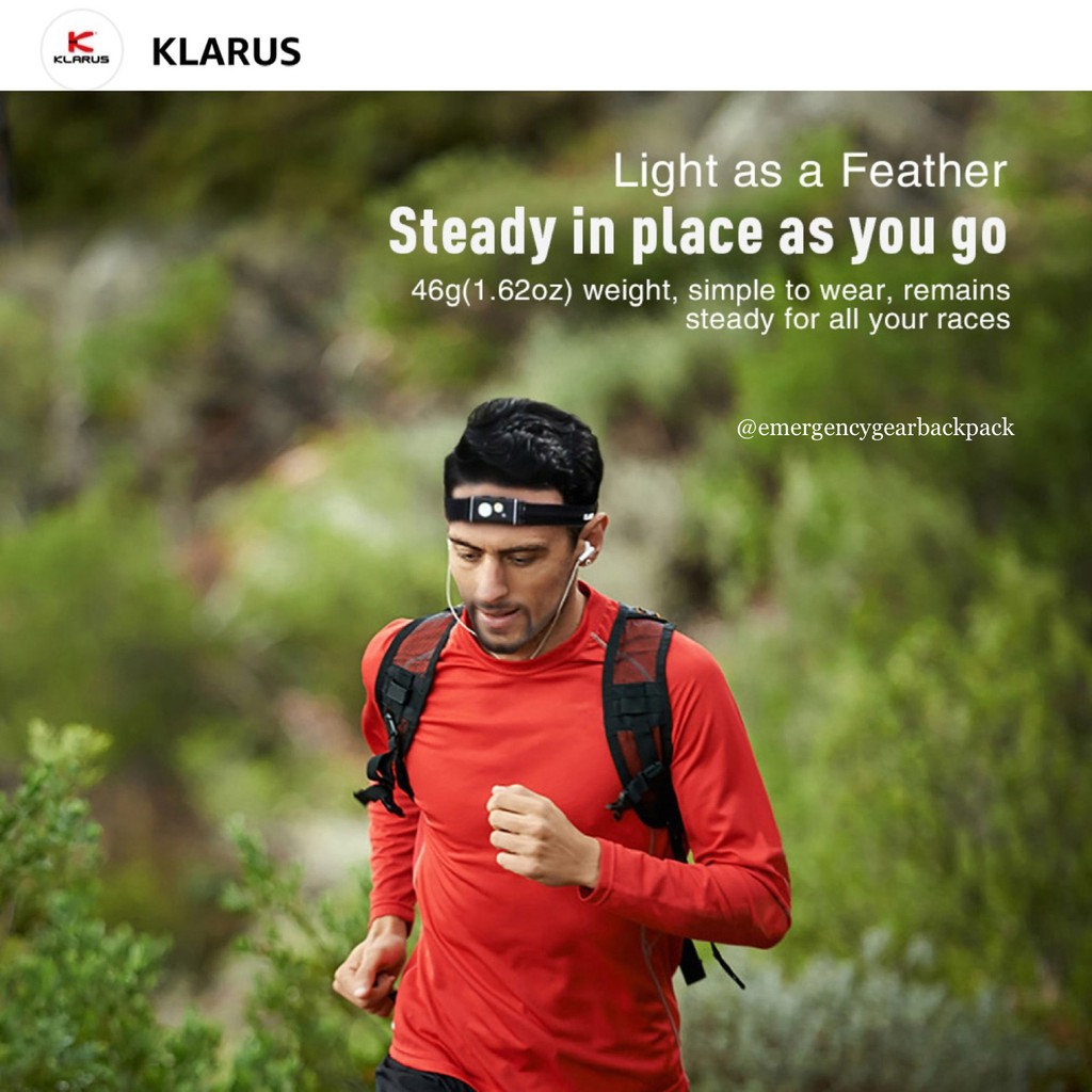 Klarus HR1 Plus Headlamp “Cross-Country 100 Kms Racing Headlamp ...