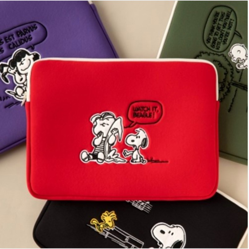 (พร้อมส่ง) snoopy laptop pouch 13 นิ้ว - peanuts | Shopee Thailand