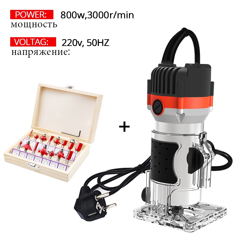 เครื่องมือไฟฟ้า,800w 30000rpm Wood Router Tool Combo Kit Electric ...