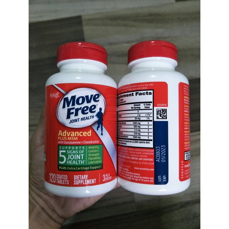 Schiff move free triple strength with msm glucosamine 120 เม็ด | Shopee ...