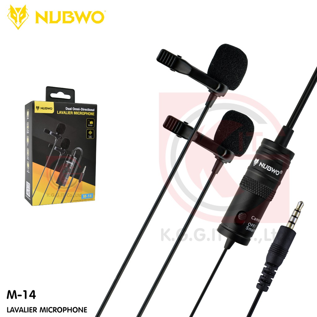 NUBWO LAVALIER MICROPHONE รุ่น M - 14 สายยาว 6 เมตร | Shopee Thailand