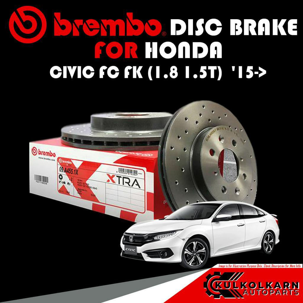 จานเบรกหน้า HONDA CIVIC FC FK (1.8 1.5T) 15-> (D09 A455 1X) | Shopee Thailand