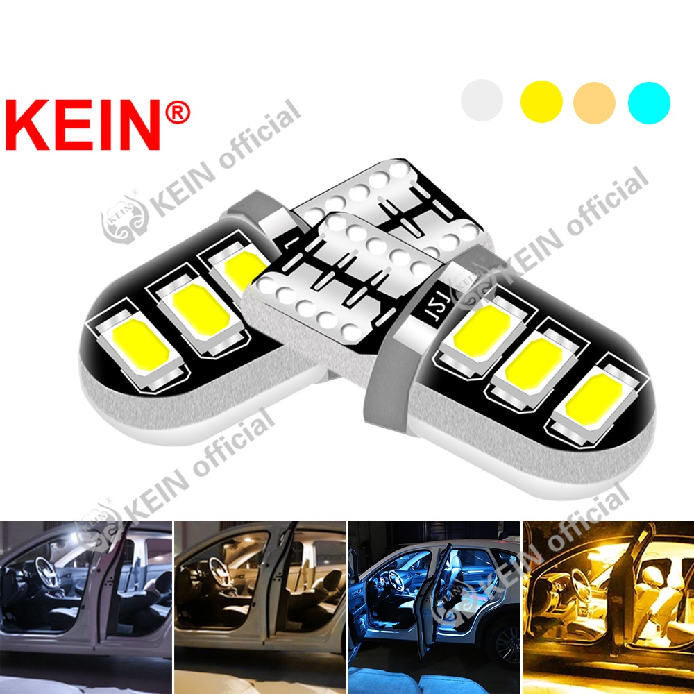 Kein 2PCS ซิลิโคน T10 W5W หลอดไฟ Led ภายในรถ Park Light โดมตัวบ่งชี้อ่านประตูป้ายทะเบียน Marker ...