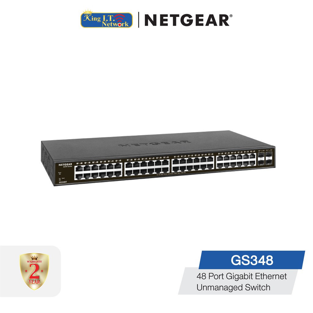 NETGEAR (GS348) 48-Port Gigabit Ethernet Unmanaged Switch - Desktop ...