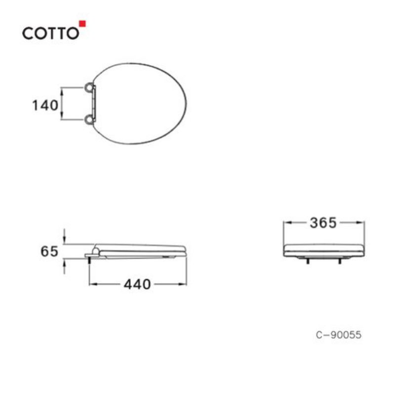 Cotto C90055(HM) ฝารองนั่ง soft closed คอตโต้ | Shopee Thailand