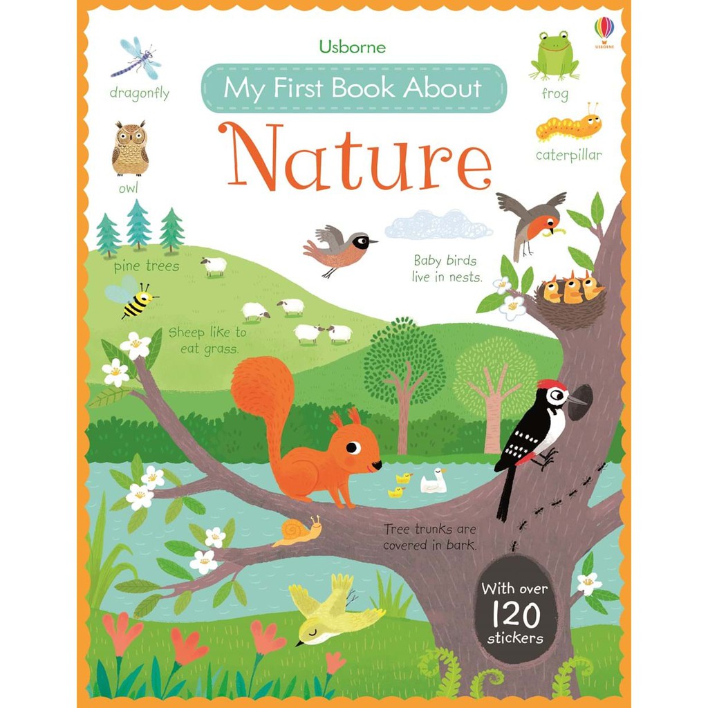 Sticker Book Usborne สมุดภาพสติ๊กเกอร์ Nature | Shopee Thailand
