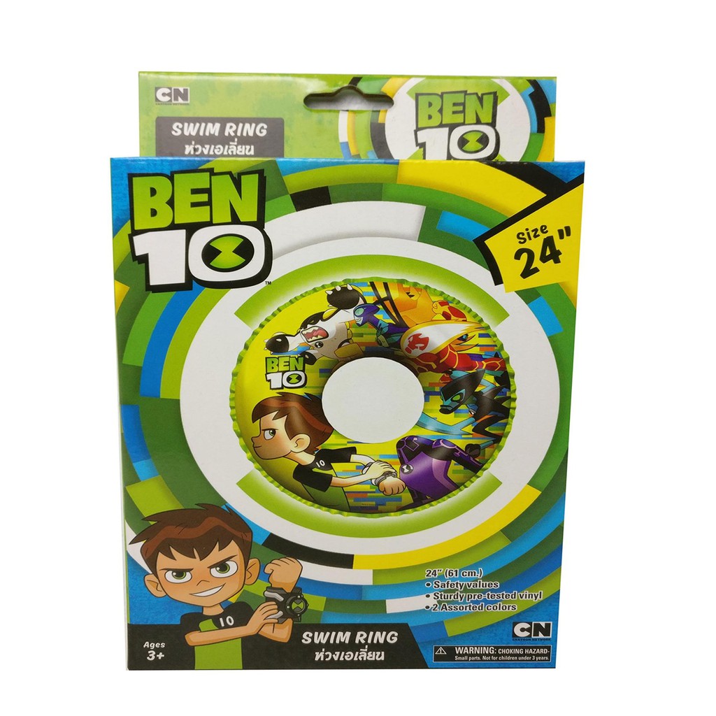 Ben10 Swim Ring ห่วงยางพยุงตัวว่ายน้ำสำหรับเด็ก ขนาด 24นิ้ว | Shopee ...