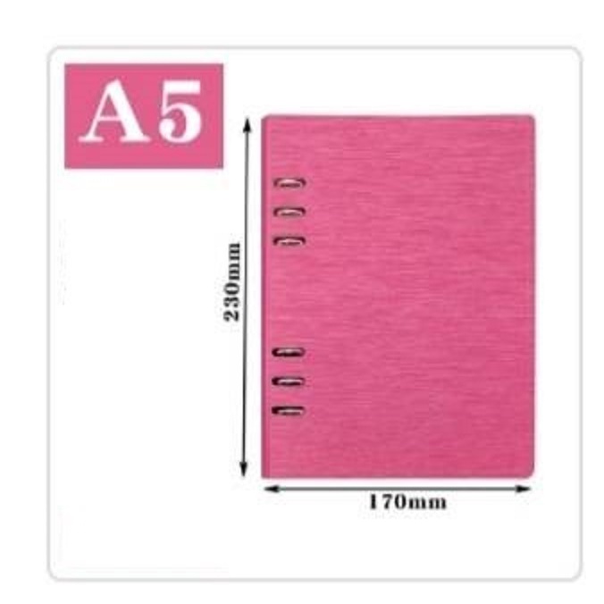 สมุดแพลนเนอร์ปกหนัง PU- A5 - 6 ห่วง พร้อมกระดาษแบบมีเส้น 90 แผ่น Planner / Binder A5 | Shopee ...