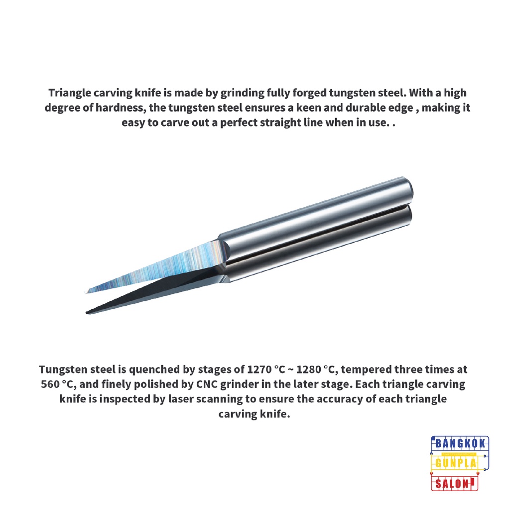 หัวมีดขูดแบบสามเหลี่ยม Tungsten Steel Triangle Carving Knife รุ่น TS-01 ...