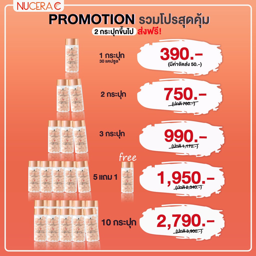 NUCERA C นูเซร่า ซี วิตามินซี Natural Vitamin C (30 แคปซูล) | Shopee ...