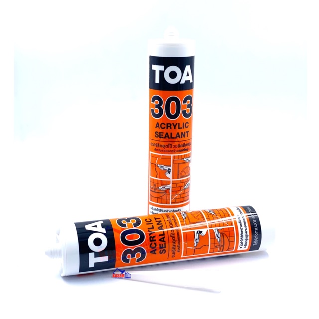 TOA อะคริลิกอุดโป๊วชนิดยืดหยุ่น 303 ทีโอเอ Acrylic Sealant 303 (สีขาว ขนาด 280มล.) | Shopee Thailand