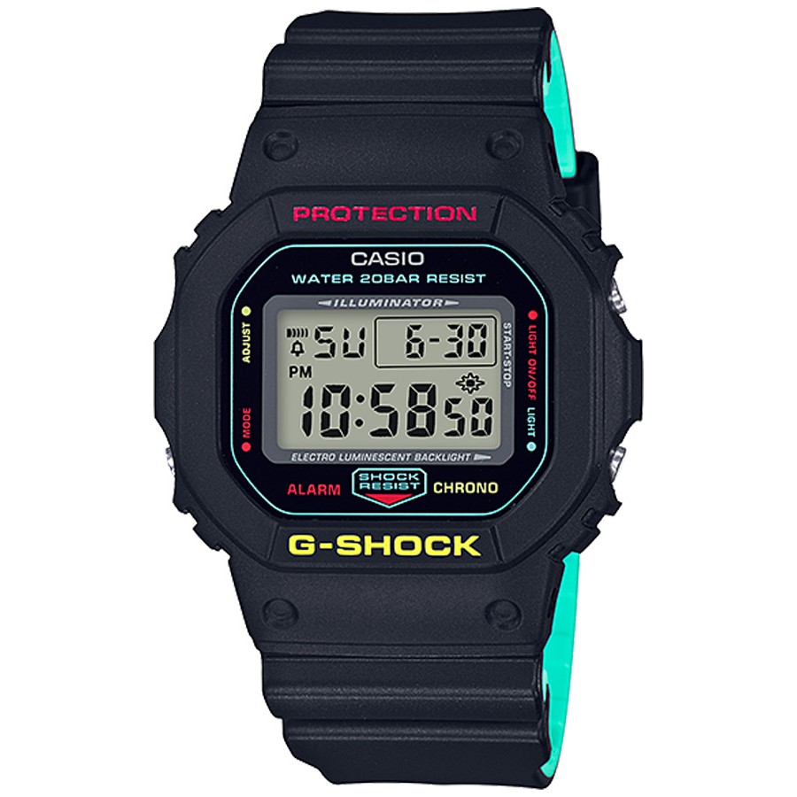 Casio G Shock นาฬิกาข้อมือผู้ชาย สายเรซิ่น รุ่น Dw 5600cmb 1 หลากสี