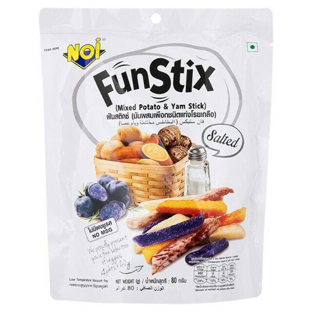 NOI Funstix Mixed Potato Yam Stick with Salt, Noi real potato stick มัน ...