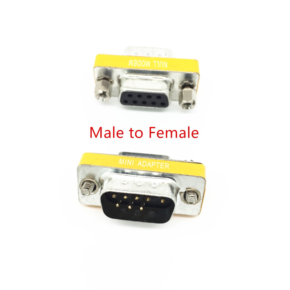 คุณภาพสูง Mini Null Modem Db 9 Female อะแดปเตอร์ปลั๊กเสียบเชื่อมต่อ ...