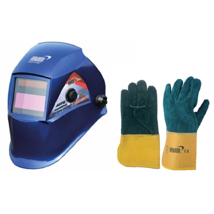 yamada หน้ากากปรับแสงเชื่อมอัตโนมัติ รุ่น YMD6500+Yamadaถุงมือหนังท้อง ...
