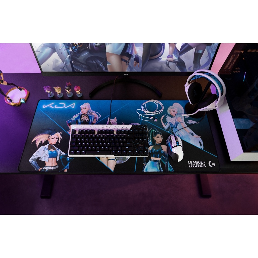 แผ่นรองเมาส์ Logitech G840 KDA XL ฐานยางมั่นคงบาง 3 มม. League of ...