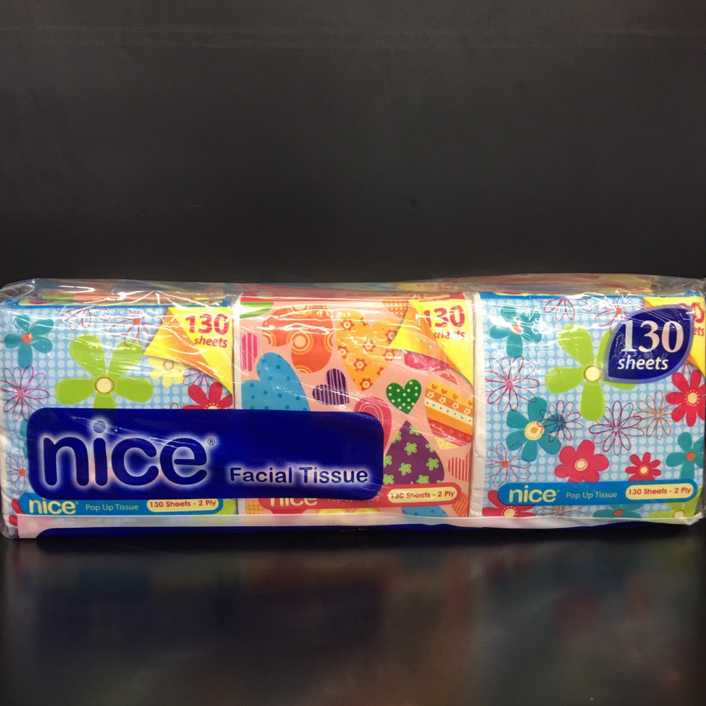 NICE Pop Up Tissue (แพ็ก 6 ห่อ) ไนซ์ ป๊อป อัพ ทิชชู กระดาษเช็ดหน้าป็อป ...