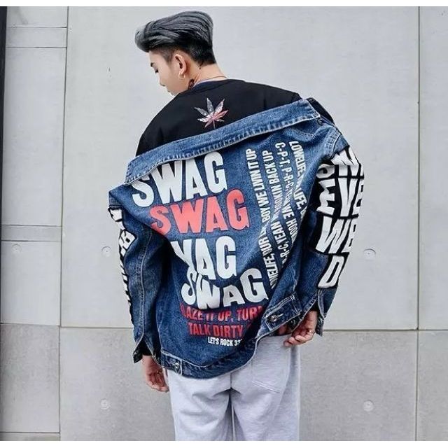 SWAG STREET เสื้อแจ็คเก็ตยีนส์แนวสตรีท | Shopee Thailand