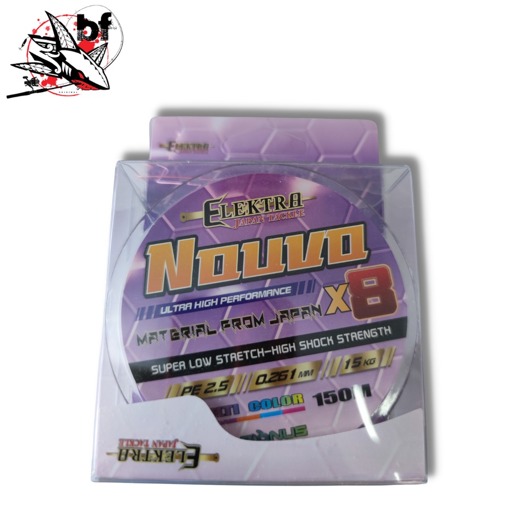 สาย PE ELEKTRA Nouvo (นูโว) x8 Multi color 150m สายเหนียว วัสดุผลิตตามมาตราฐานเกรดญี่ปุ่น ...