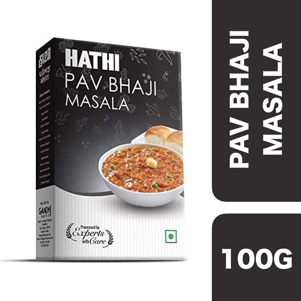 Hathi Pav Bhaji Masala 100g ++ หฐี ปาฟ ภาชี มาซาลา 100 กรัม | Shopee ...