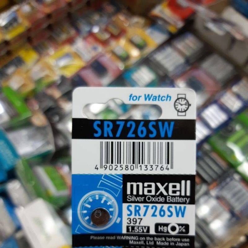 (1ก้อน) ถ่านกระดุม Maxell Sr726SW 397 1.55V จำนวน 1ก้อน ของใหม่ ของแท้ ...
